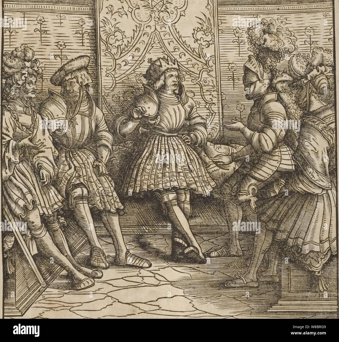 Der Weisskunig 66 Detail Knights and a King Stock Photo - Alamy