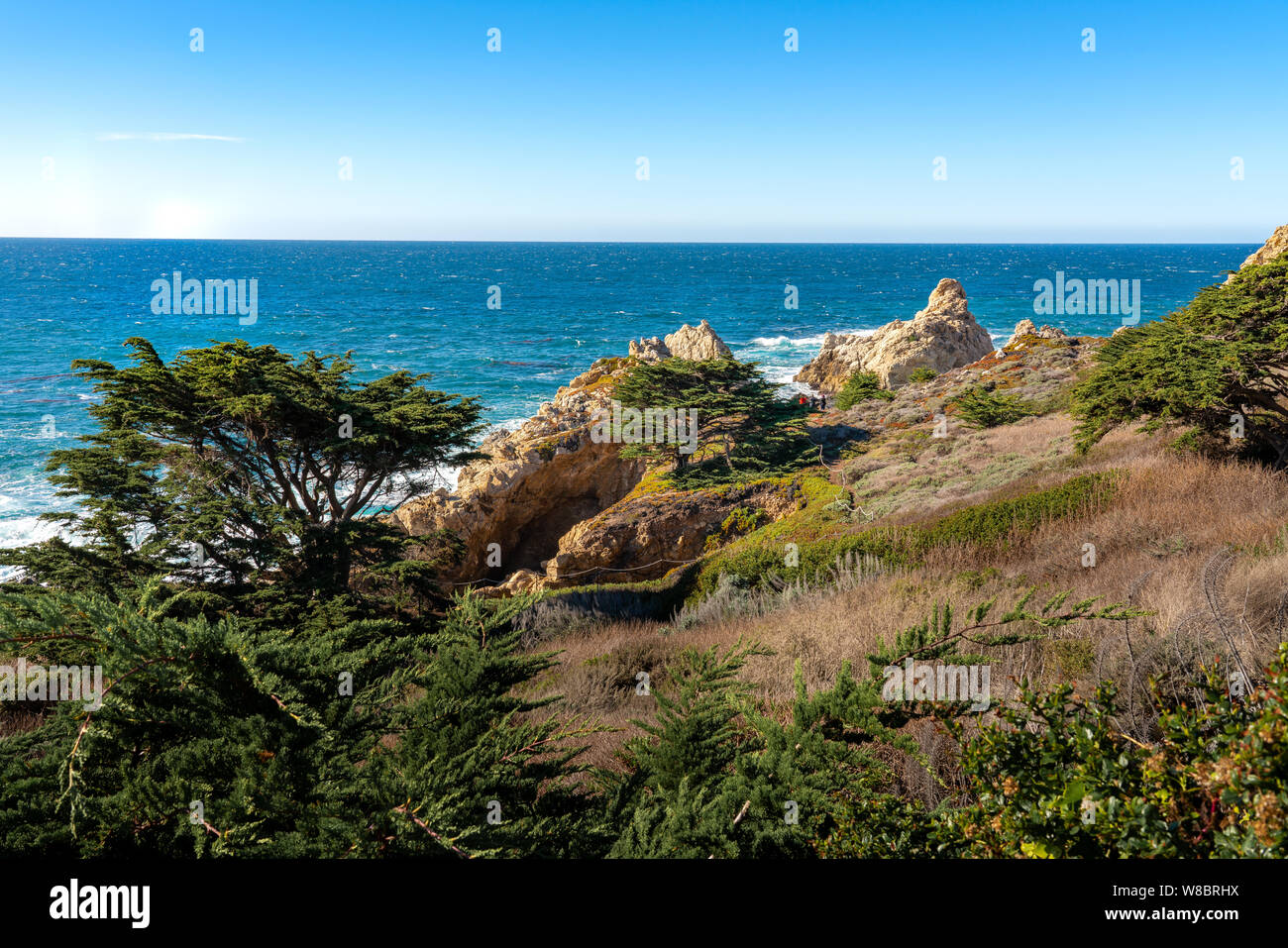 Pacific coast view along the Big Sur coastline in California Stock ...