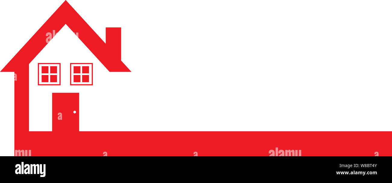 Red Real Estate House Logo Stock Photo - Alamy