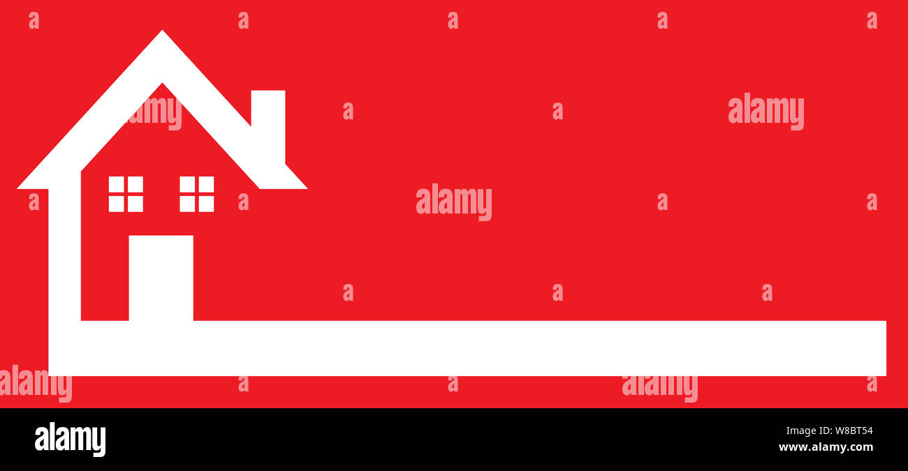 Red Real Estate House Logo Stock Photo - Alamy