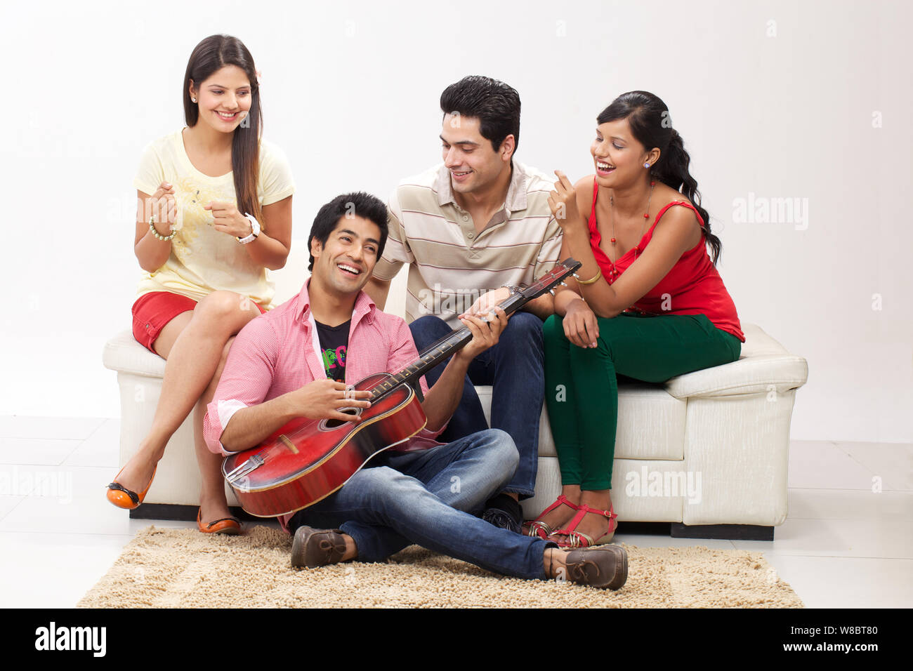 Friends having fun together Stock Photo - Alamy