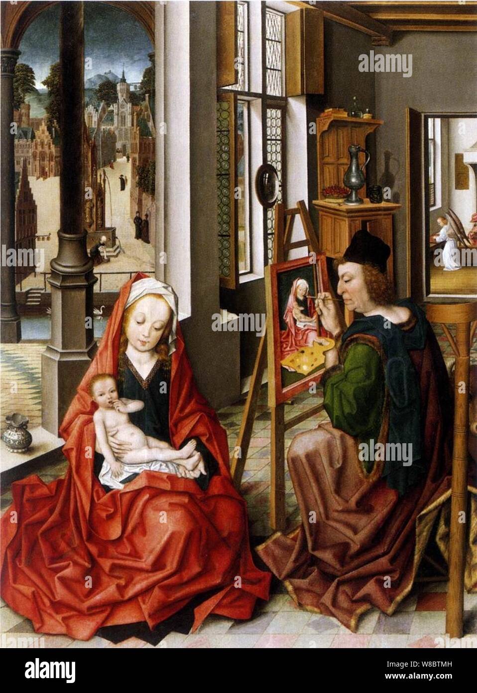 Derick Baegert - Saint Luke Painting the Virgin Stock Photo - Alamy