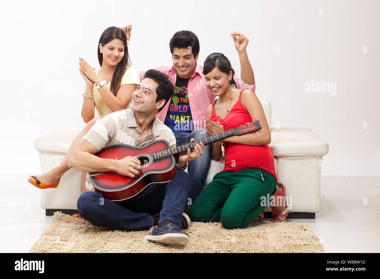 Friends having fun together Stock Photo - Alamy