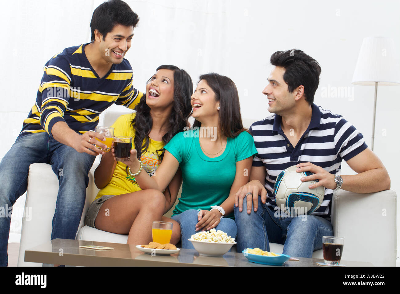 Friends having fun together Stock Photo - Alamy