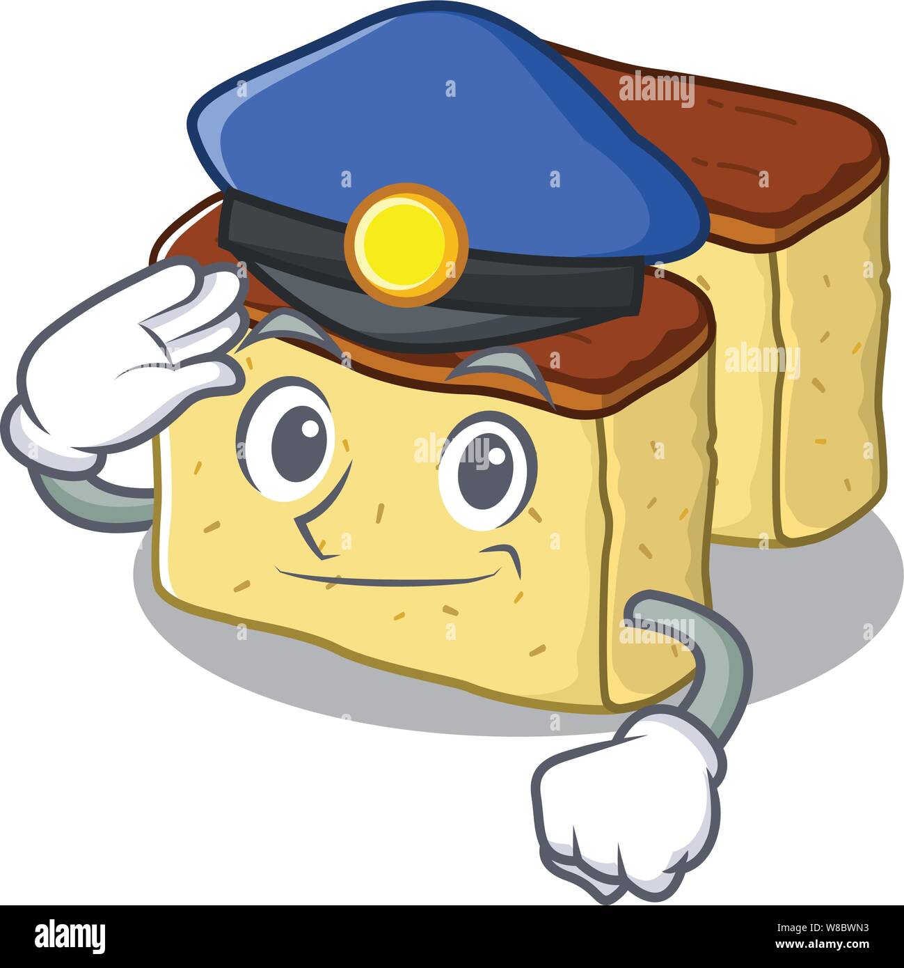 Police castella cake isolated in the cartoon Stock Vector Image & Art ...