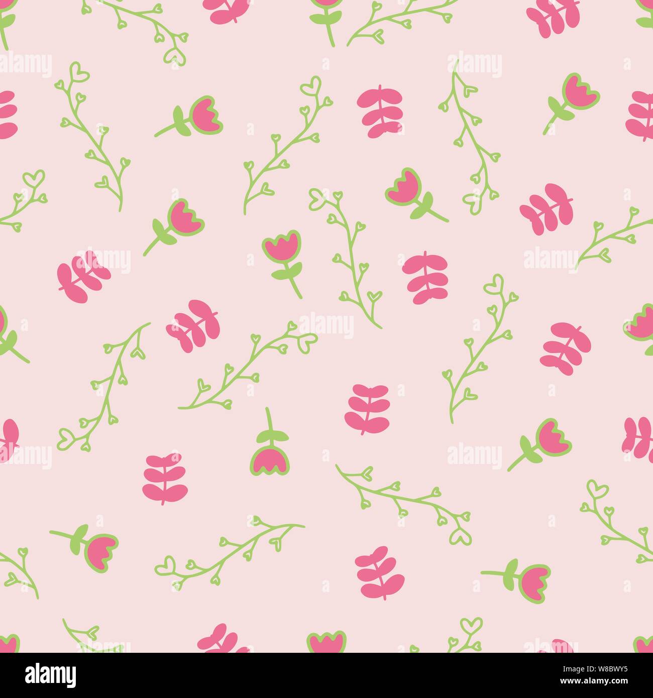 Cute flower seamless pattern background Stock Vector Image & Art - Alamy