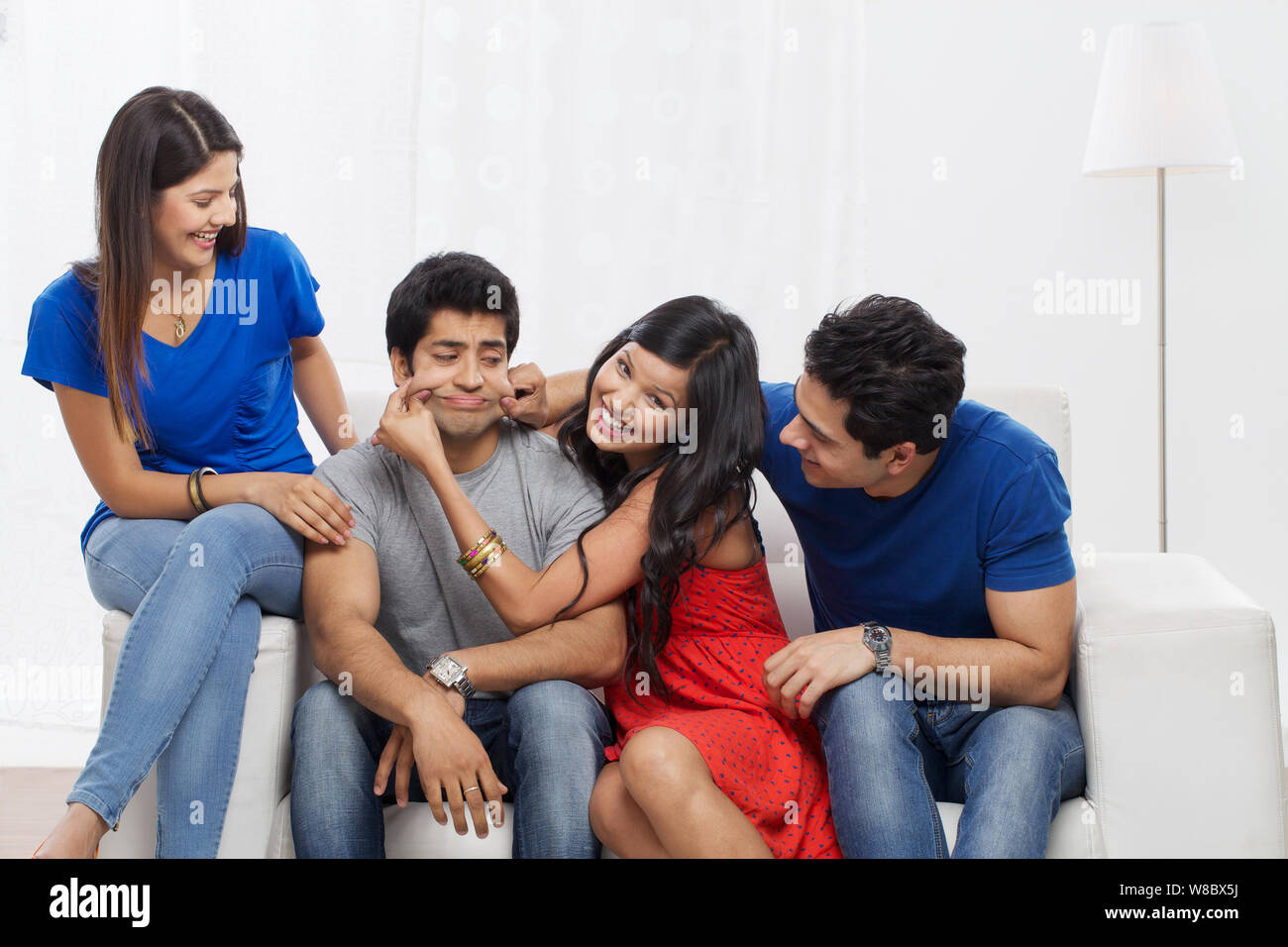 Indian couple having fun at home hi-res stock photography and images ...