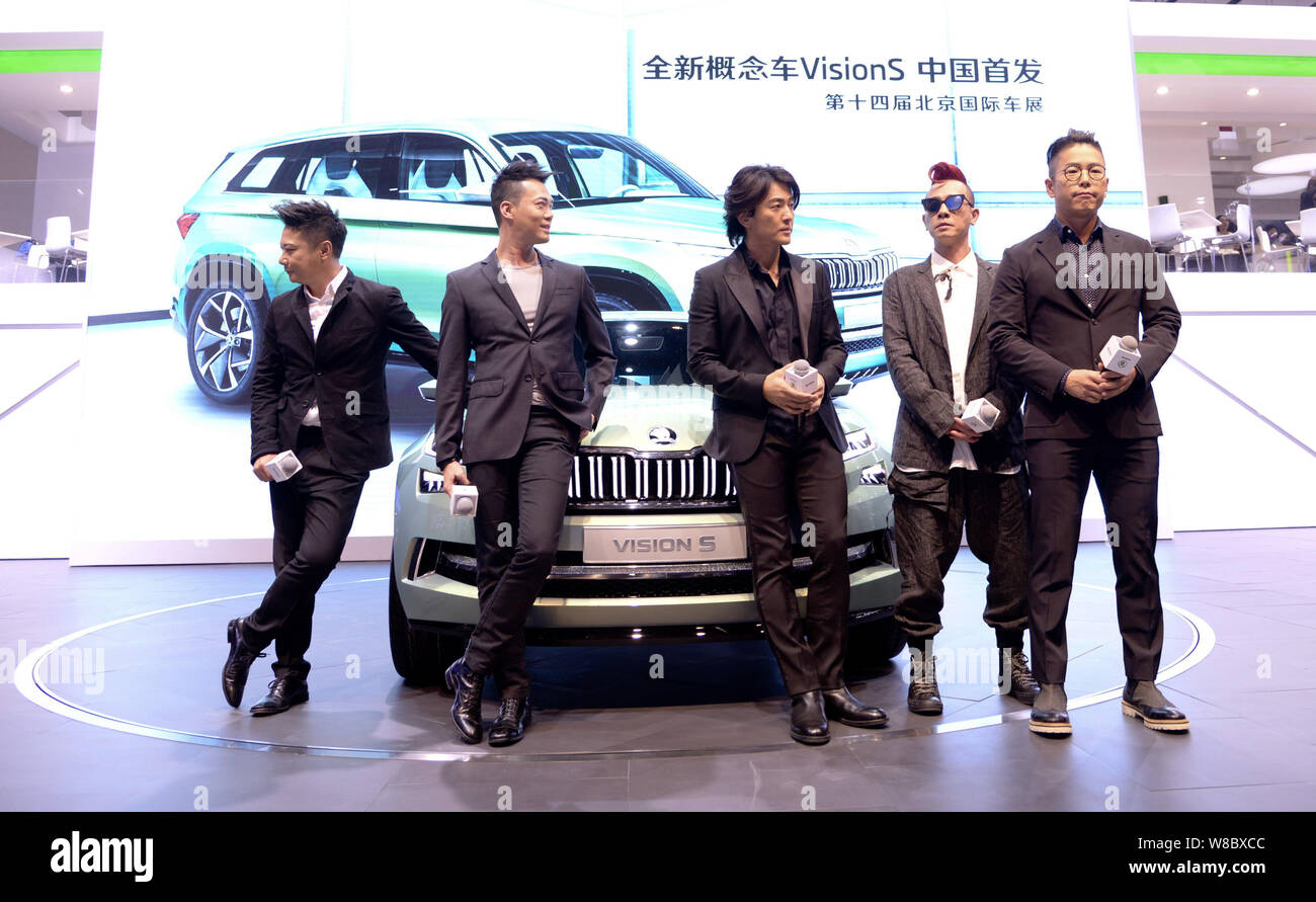 (From left) Hong Kong actors and singers Chin Ka-lok, Michael Tse, Ekin ...