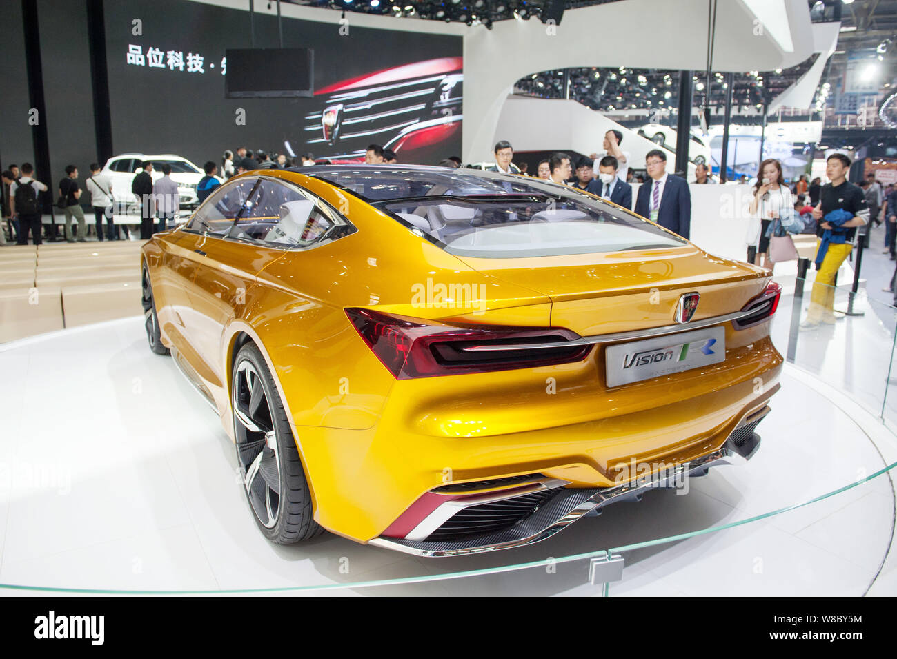 A Roewe VISION-R concept car of SAIC Motor is on display during the ...