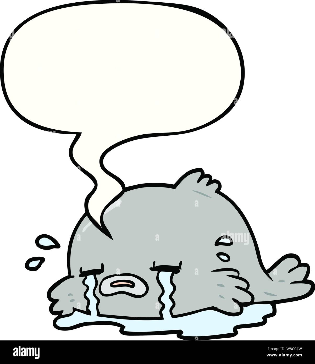 cartoon crying fish with speech bubble Stock Vector Image & Art - Alamy