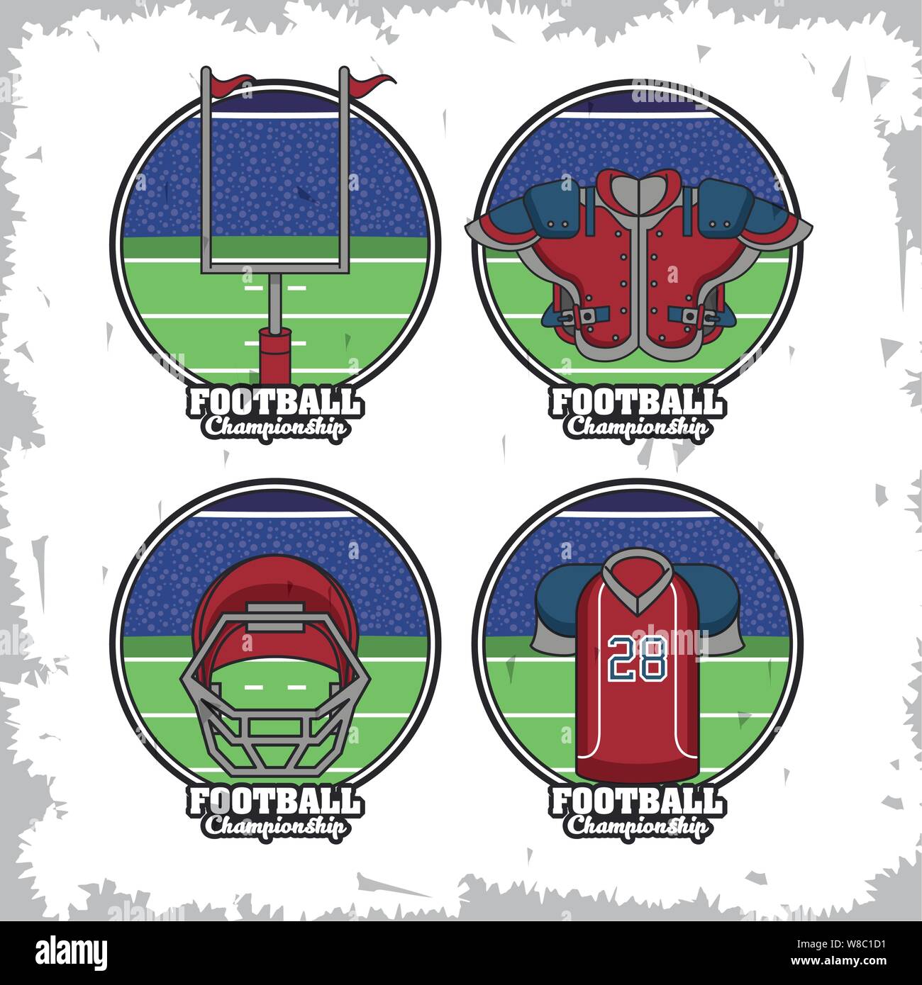 Set of Football sport round emblems Stock Vector Image & Art - Alamy