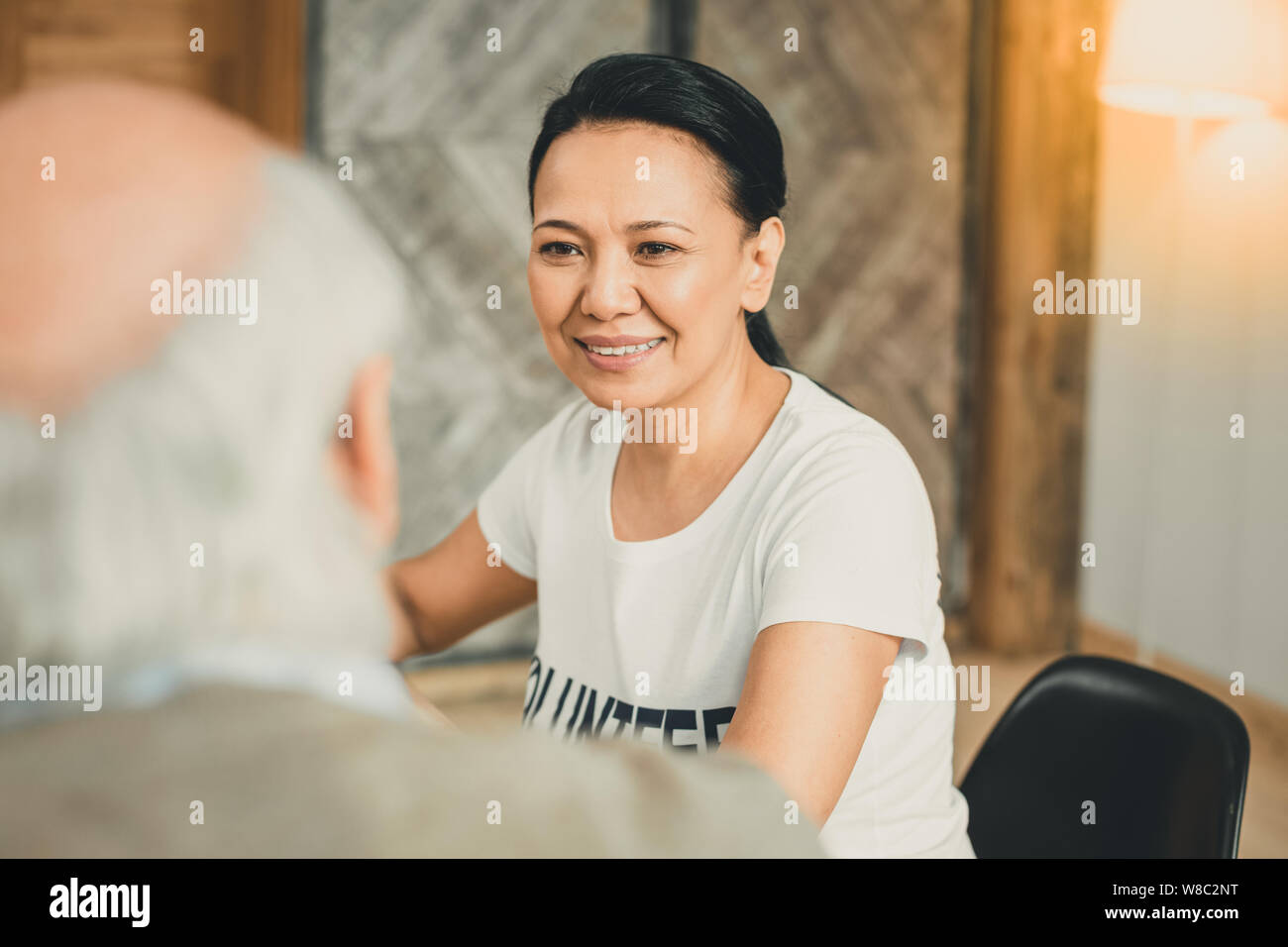 Smiling gently hi-res stock photography and images - Alamy