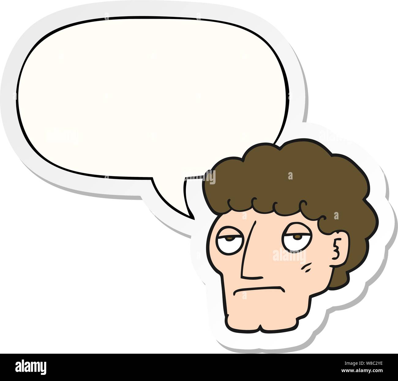 Bored stick man face hi-res stock photography and images - Alamy