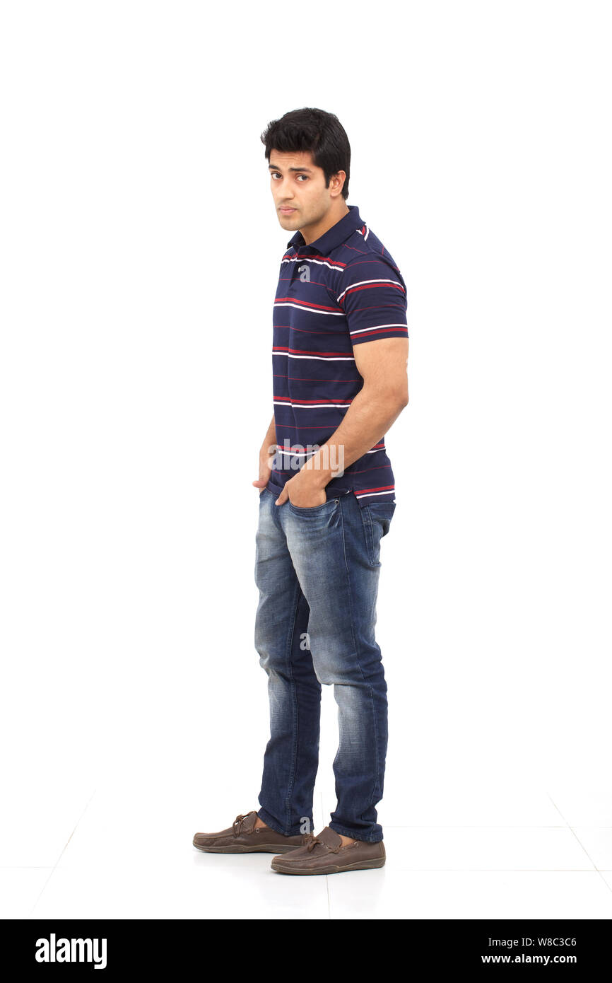 Side pose smart young man hi-res stock photography and images - Alamy