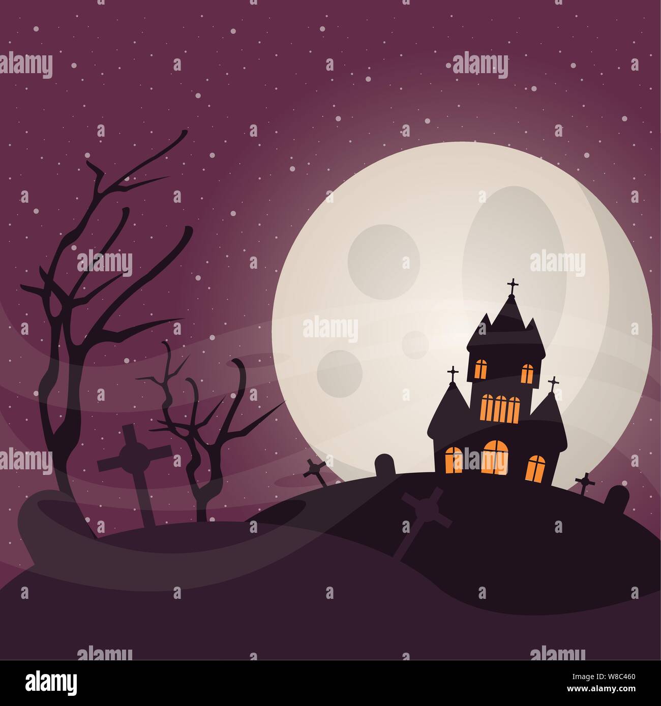 Halloween funny and scary cartoons Stock Vector Image & Art - Alamy