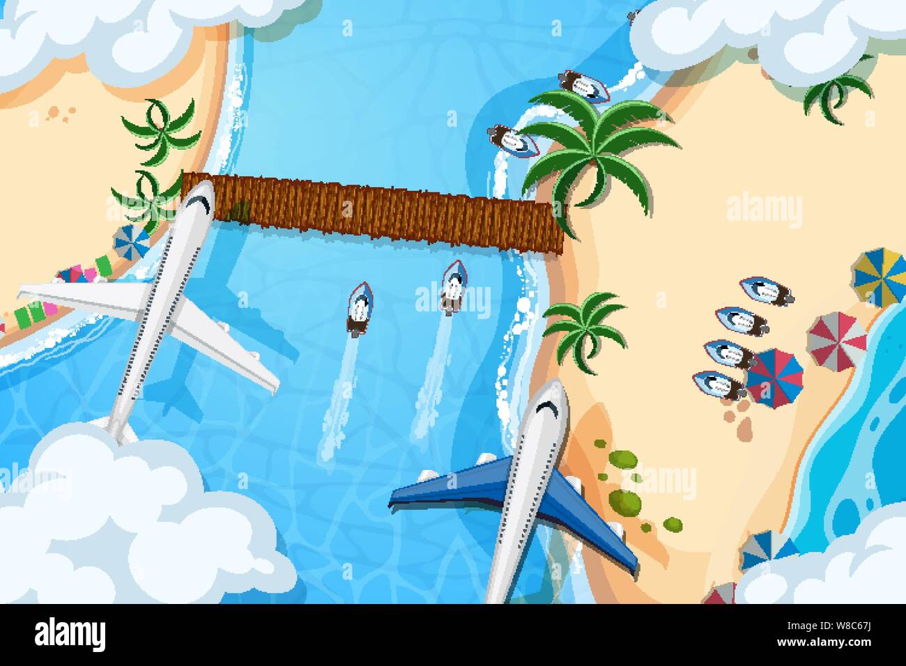 Set of aerial view scenes illustration Stock Vector Image & Art - Alamy