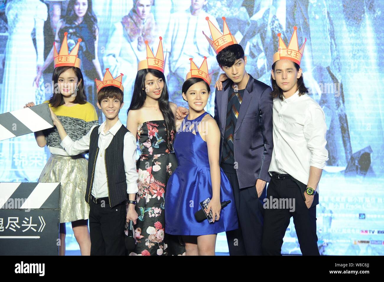 (From left) Chinese actress Yang Mi, writer and director Guo Jingming ...