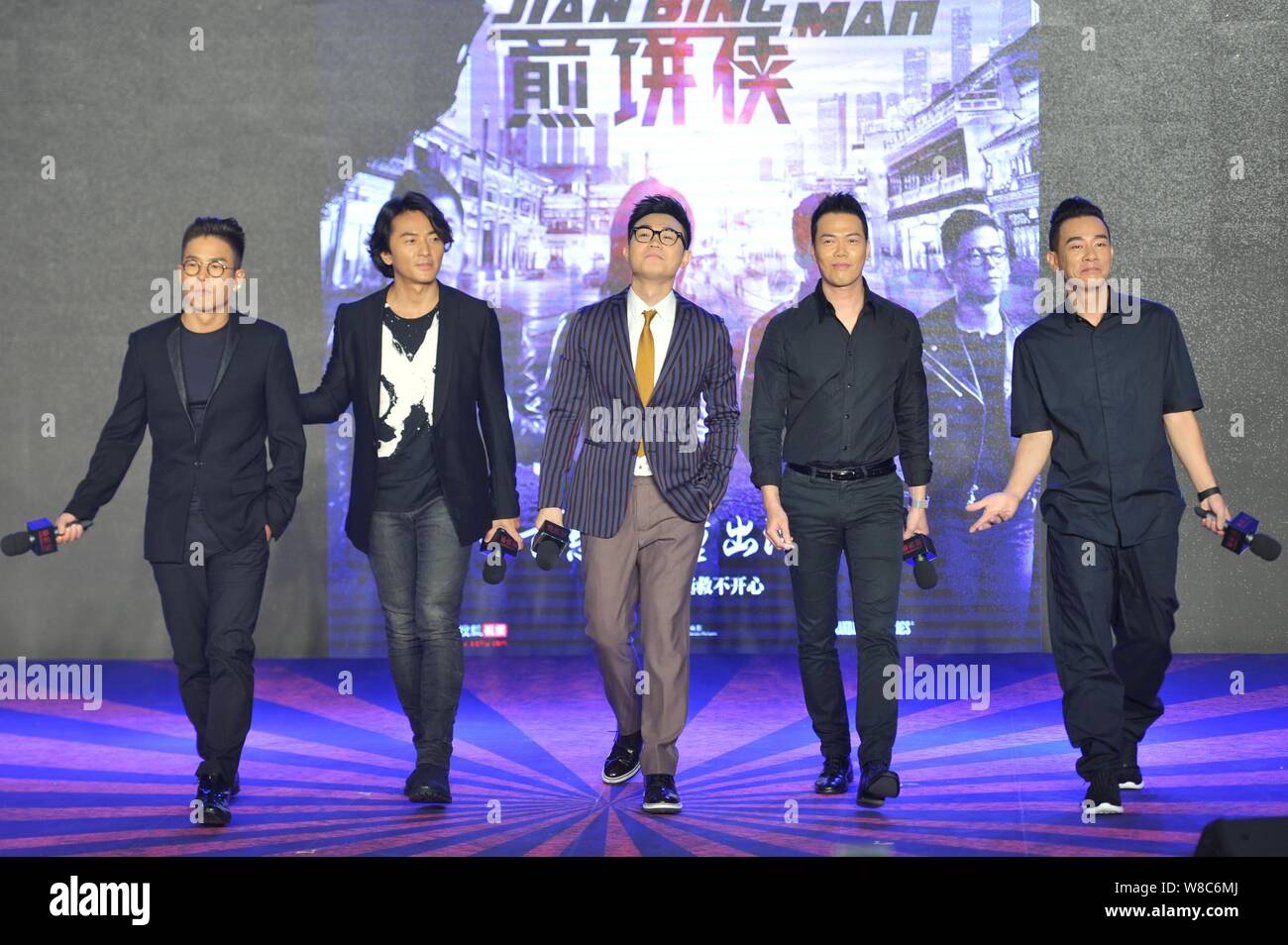 (From left) Hong Kong actors and singers Jerry Lamb, Ekin Cheng ...