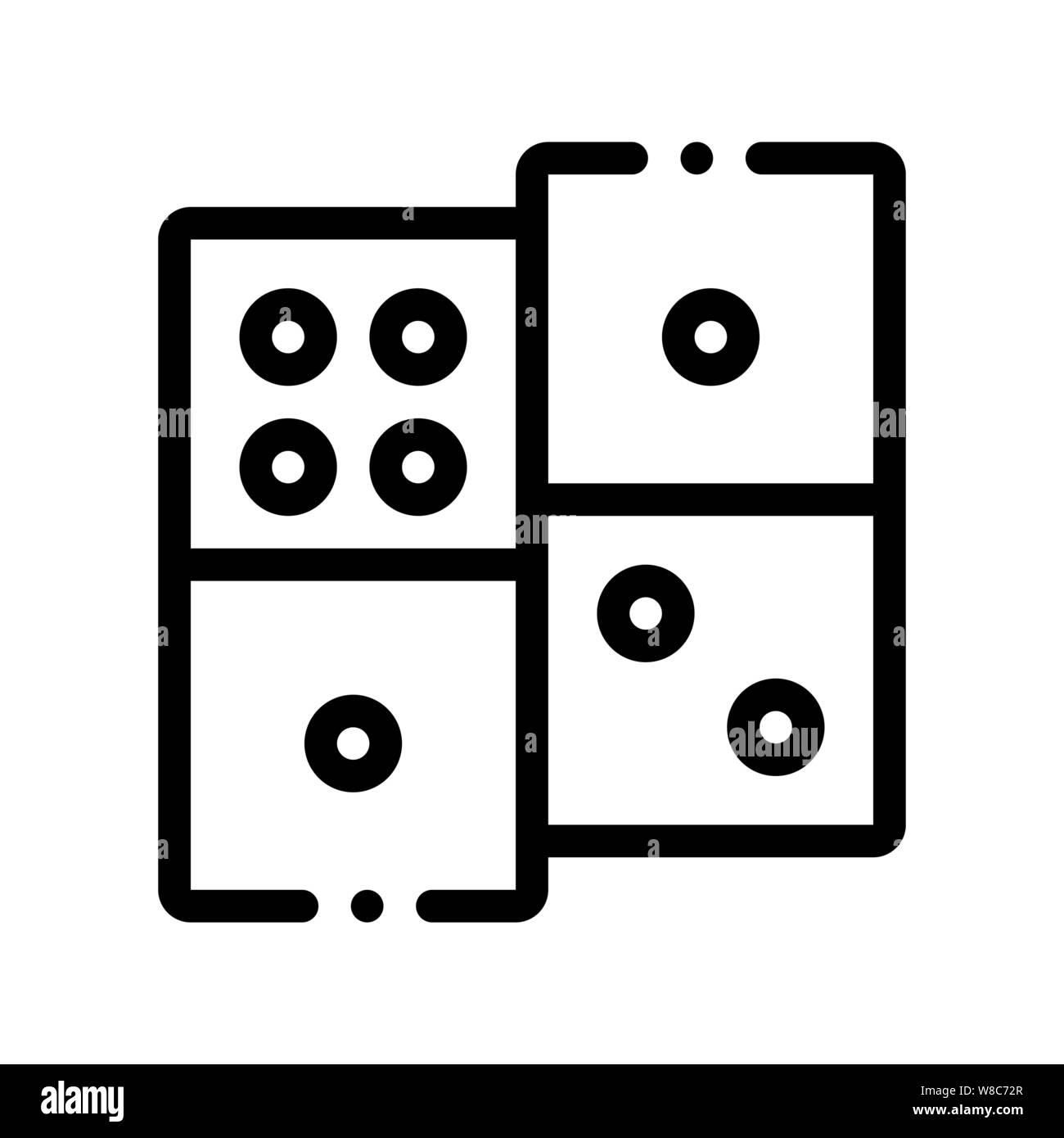 Interactive Kids Game Dominoes Vector Sign Icon Stock Vector Image ...