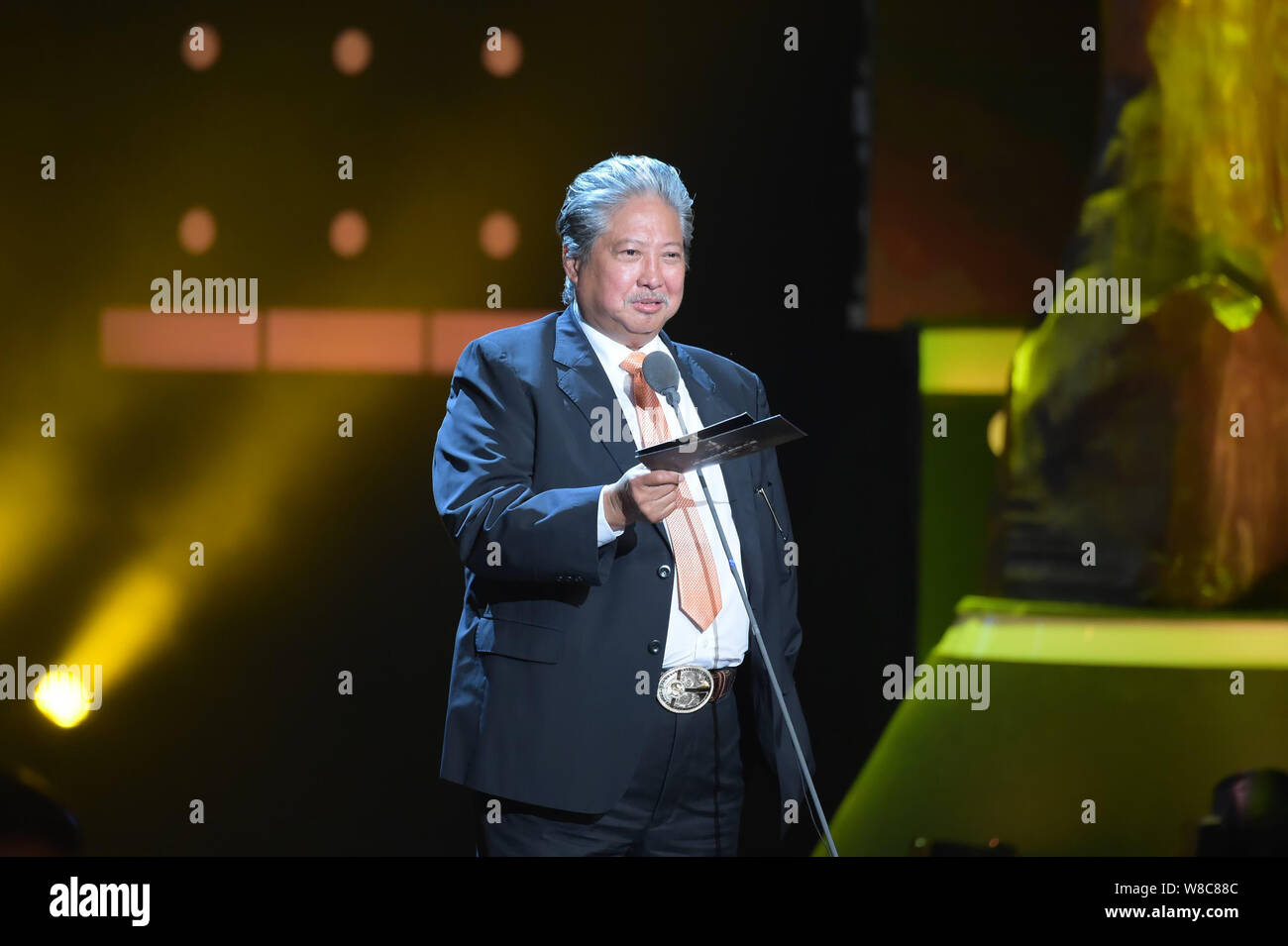 Hong Kong action star Sammo Hung speaks at the award ceremony for the ...