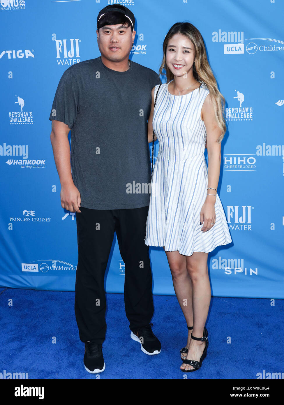 LOS ANGELES, CALIFORNIA, USA - AUGUST 08: Professional baseball pitcher ...