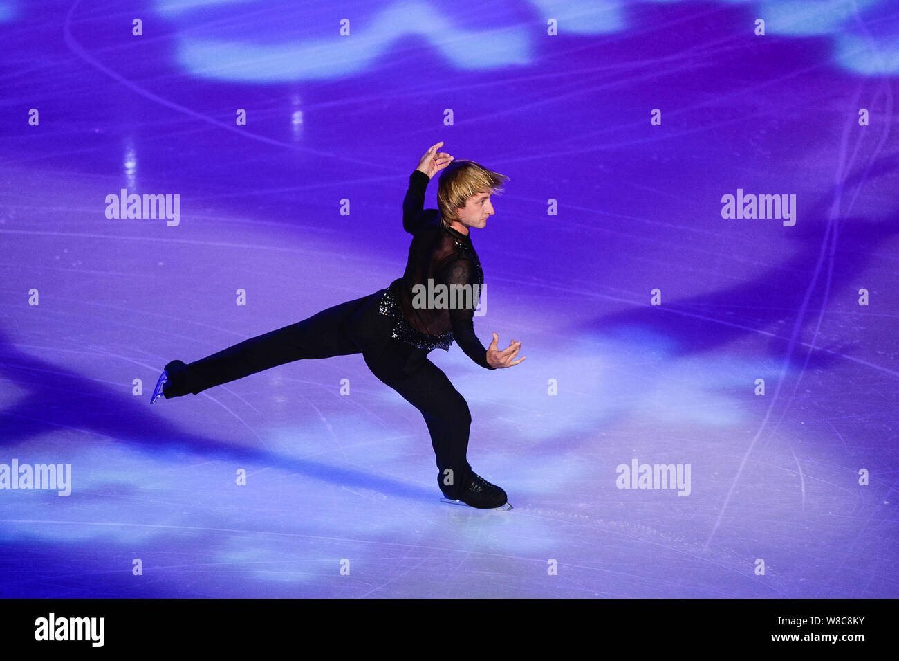 Russian figure skater Evgeni Viktorovich Plushenko performs at the ...