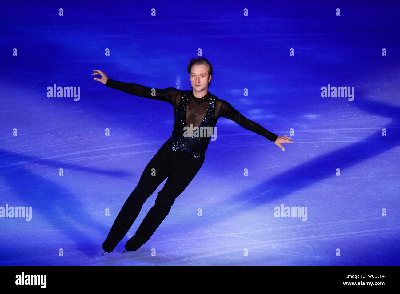 Russian figure skater Evgeni Viktorovich Plushenko performs at the ...