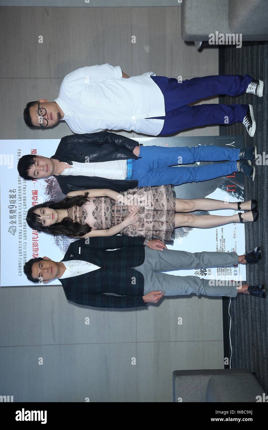 (From left) Hong Kong singer and actor Aaron Kwok, Chinese actress Chun ...