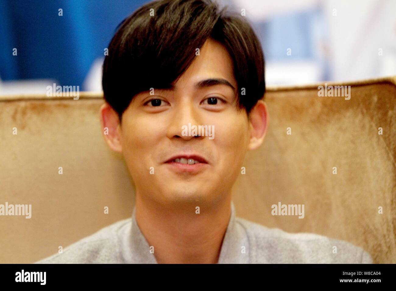 Taiwanese singer and actor Vic Chou attends a press conference for his ...