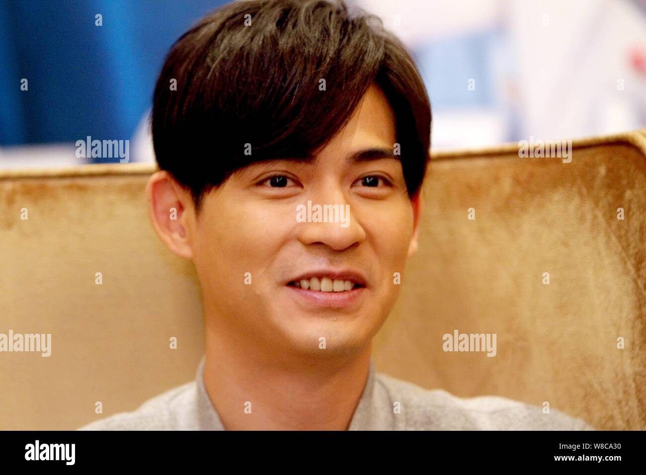 Taiwanese singer and actor Vic Chou attends a press conference for his ...