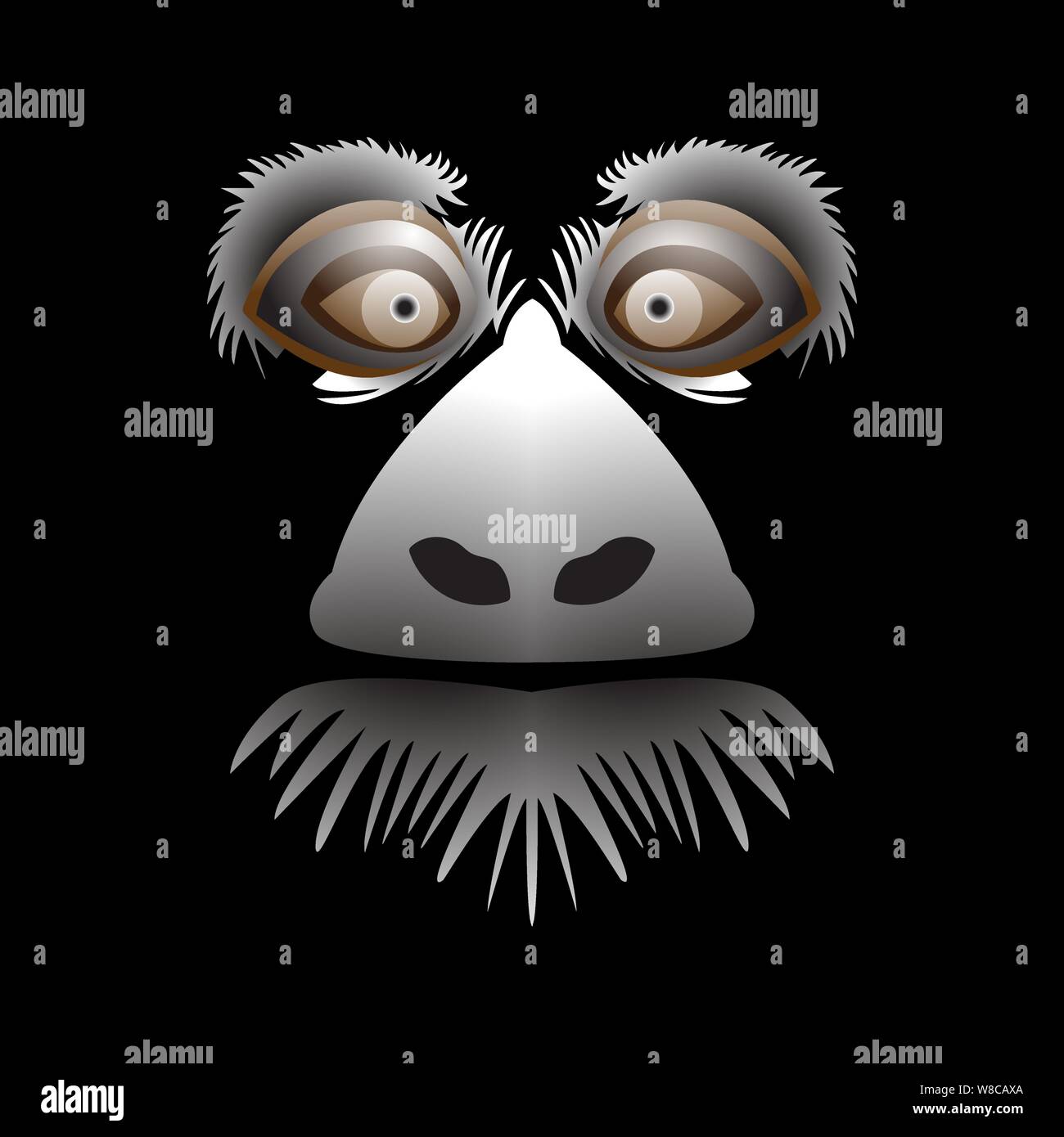 Vector of dog face design on a white background. Animal. vector ...