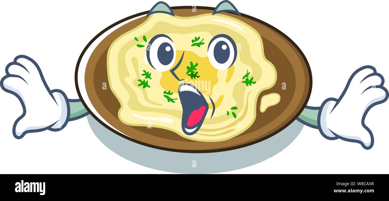 Surprised hummus on the a cartoon plate Stock Vector Image & Art - Alamy