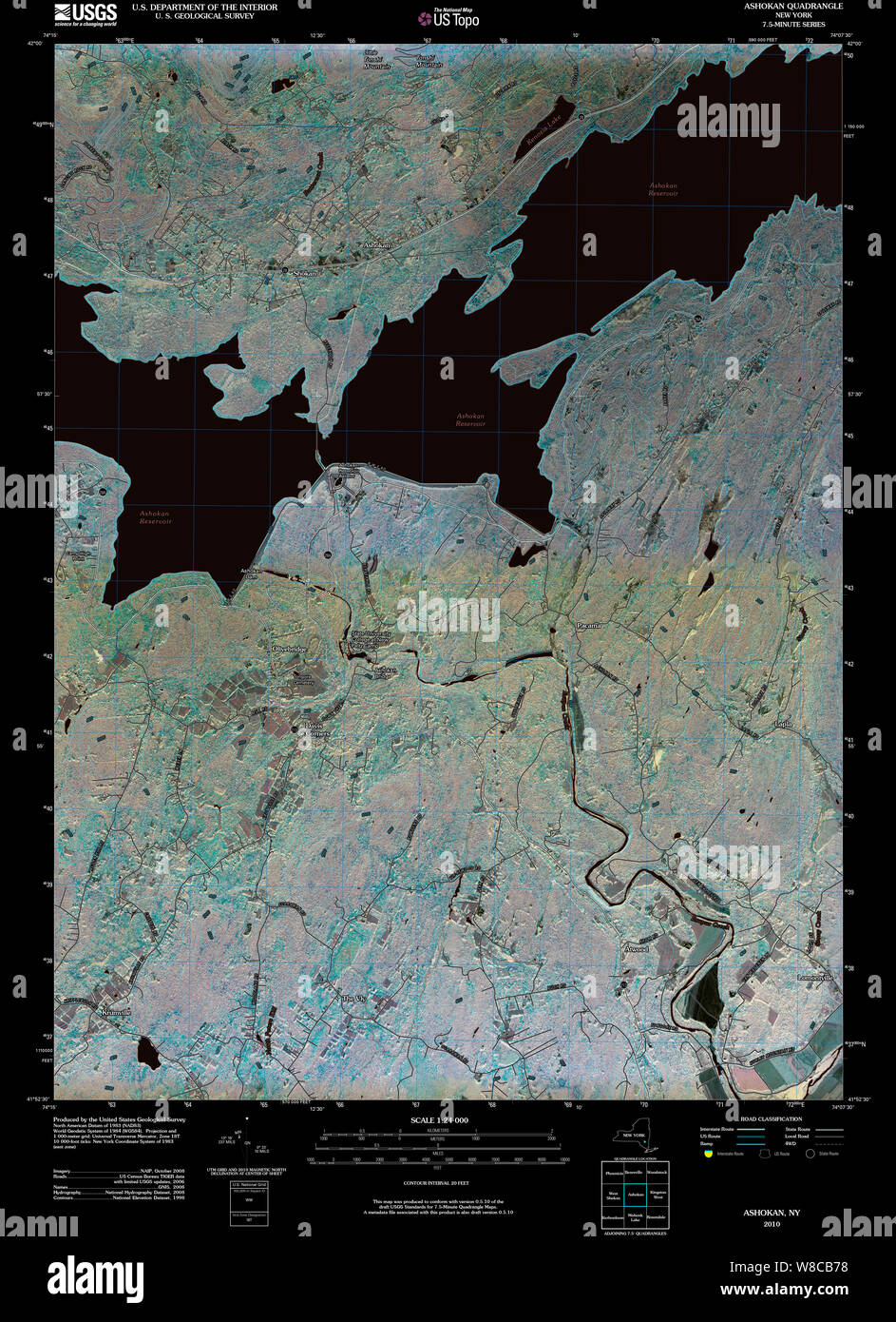 This image map depicts geographic features on the surface of the earth ...