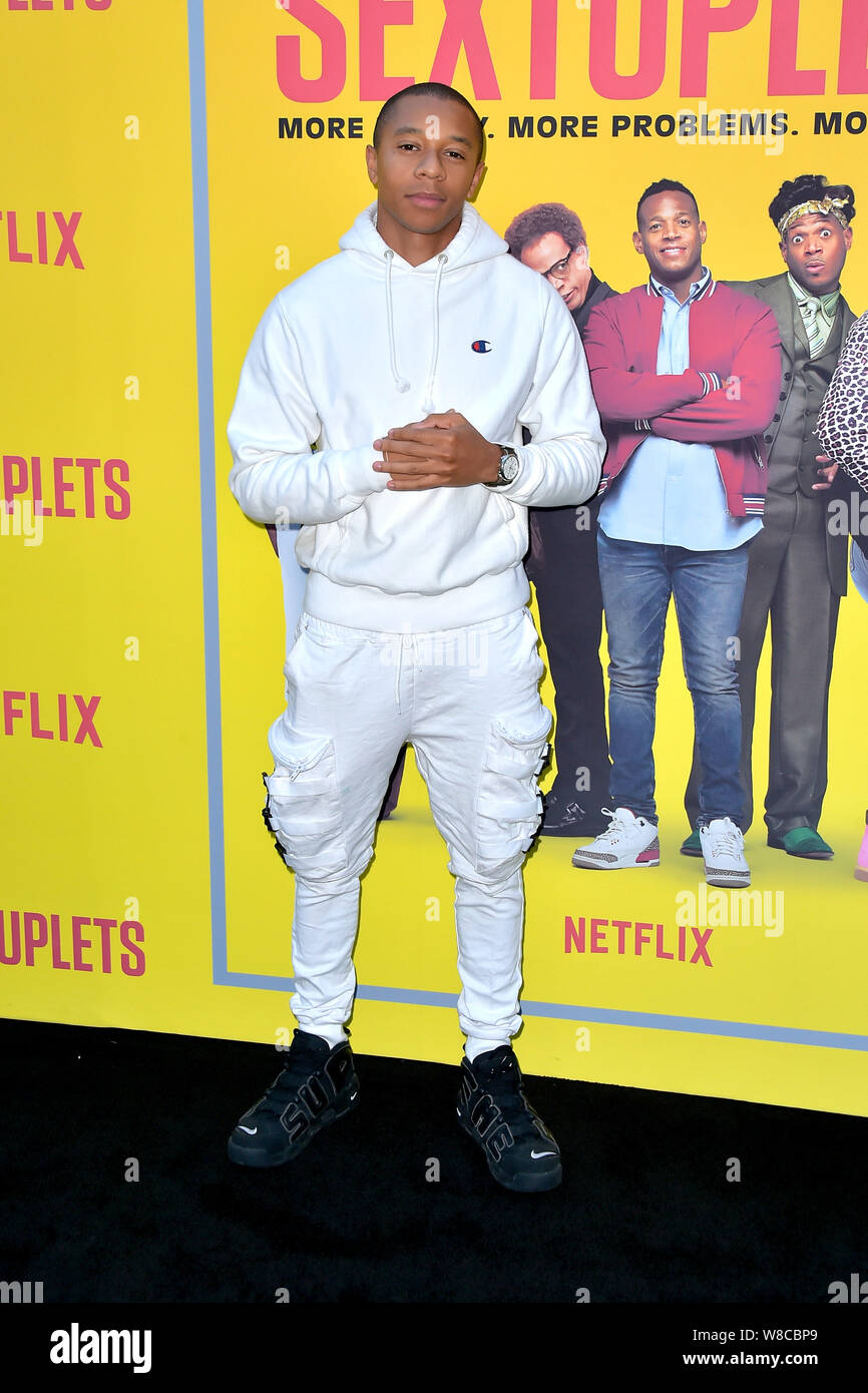 Los Angeles, USA. 07th Aug, 2019. DeRon Horton at the premiere of the ...