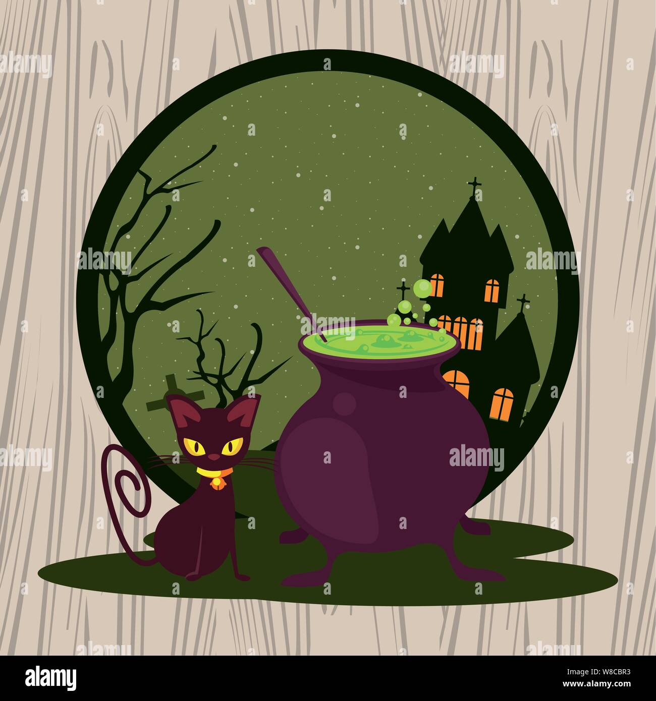 Halloween funny and scary cartoons Stock Vector Image & Art - Alamy