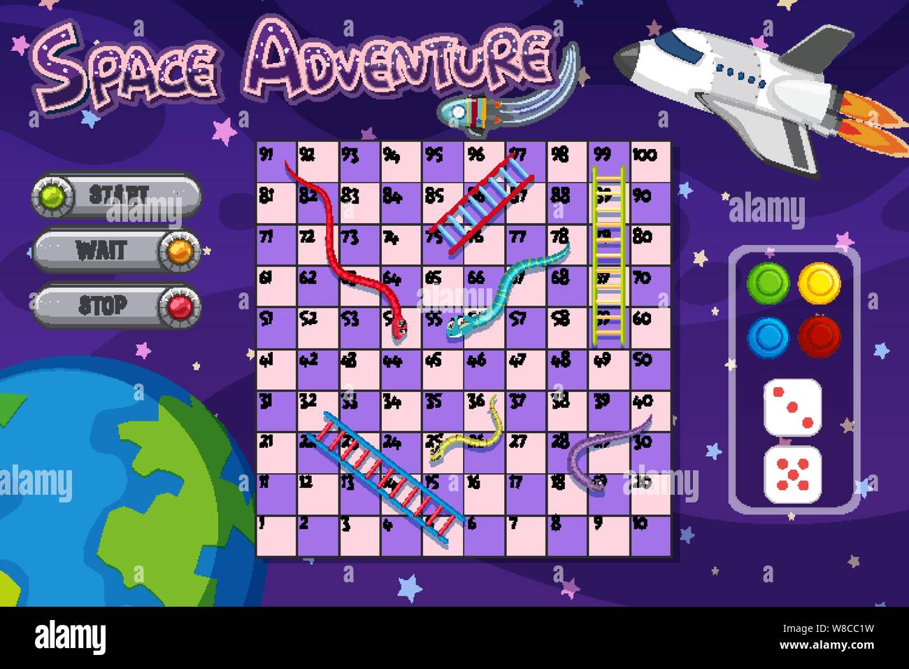 Snakes at night Stock Vector Images - Alamy