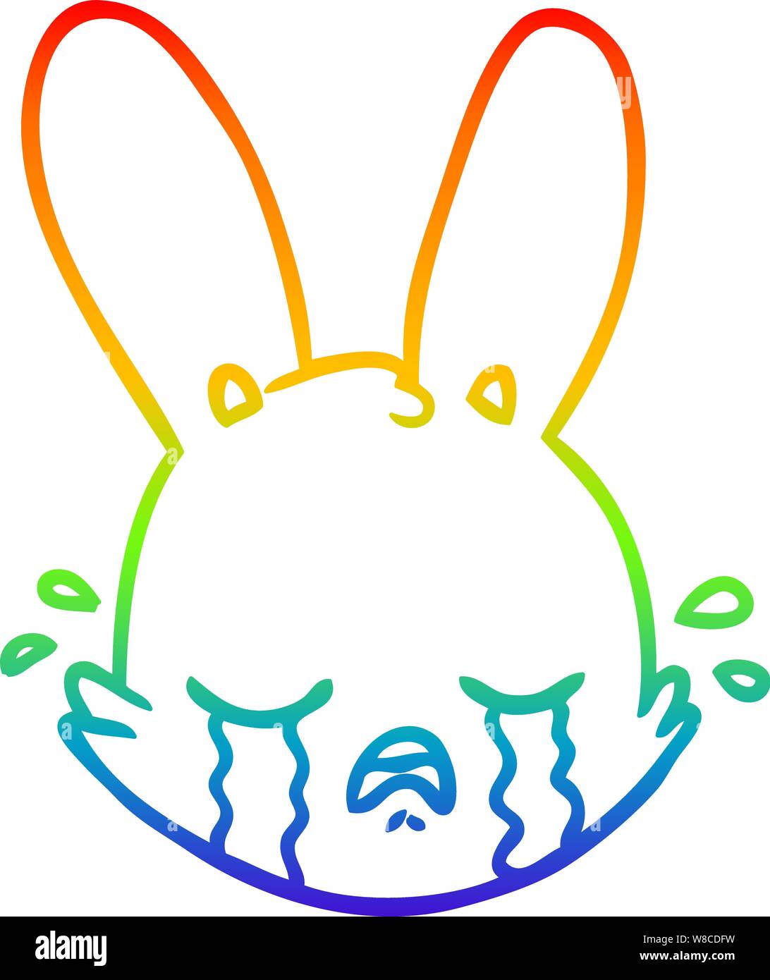 Cartoon crying bunny face hi-res stock photography and images - Alamy