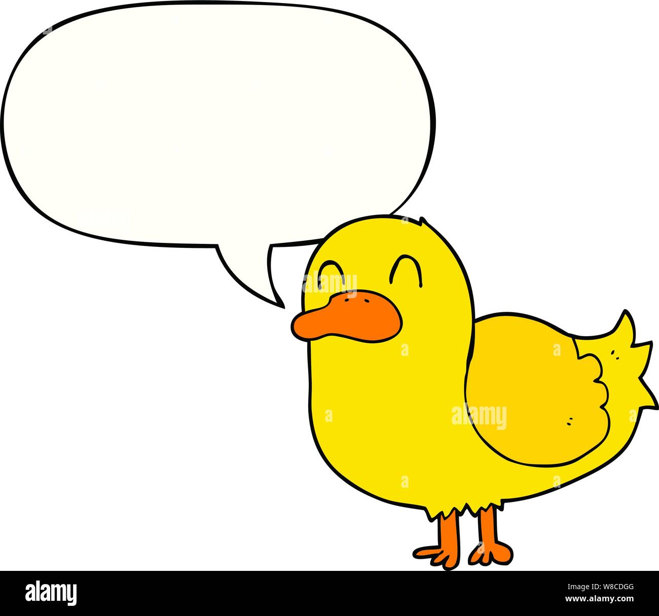cartoon duck with speech bubble Stock Vector Image & Art - Alamy