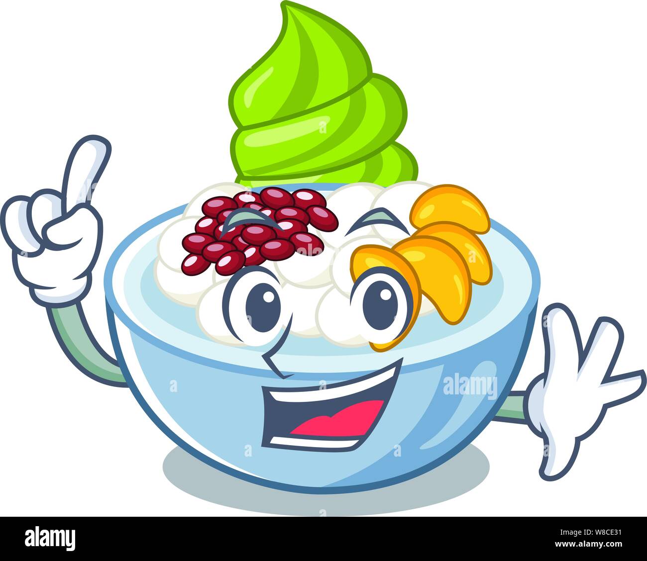 Finger anmitsu cartoon shape on a plate Stock Vector Image & Art - Alamy