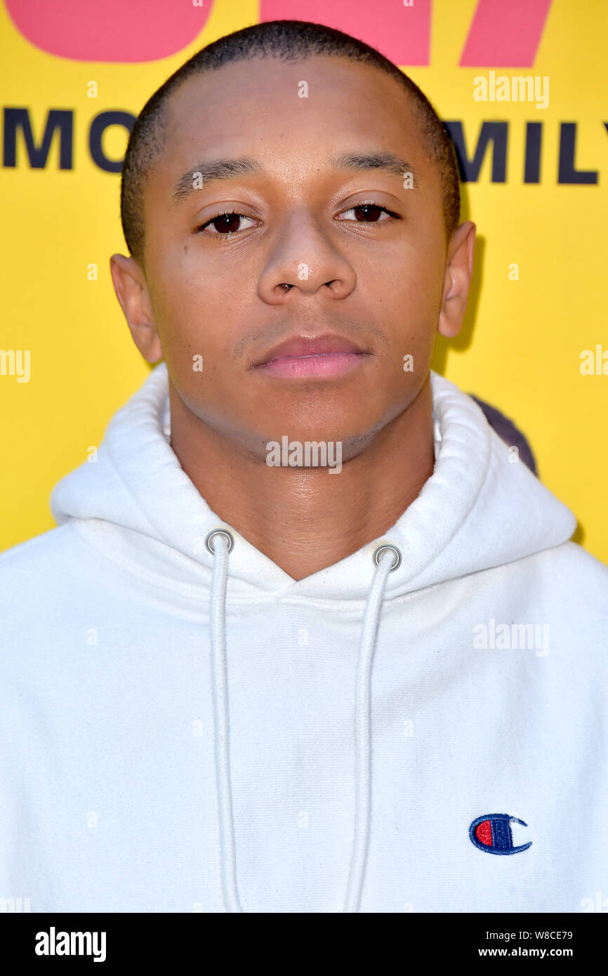 Los Angeles, USA. 07th Aug, 2019. DeRon Horton at the premiere of the ...