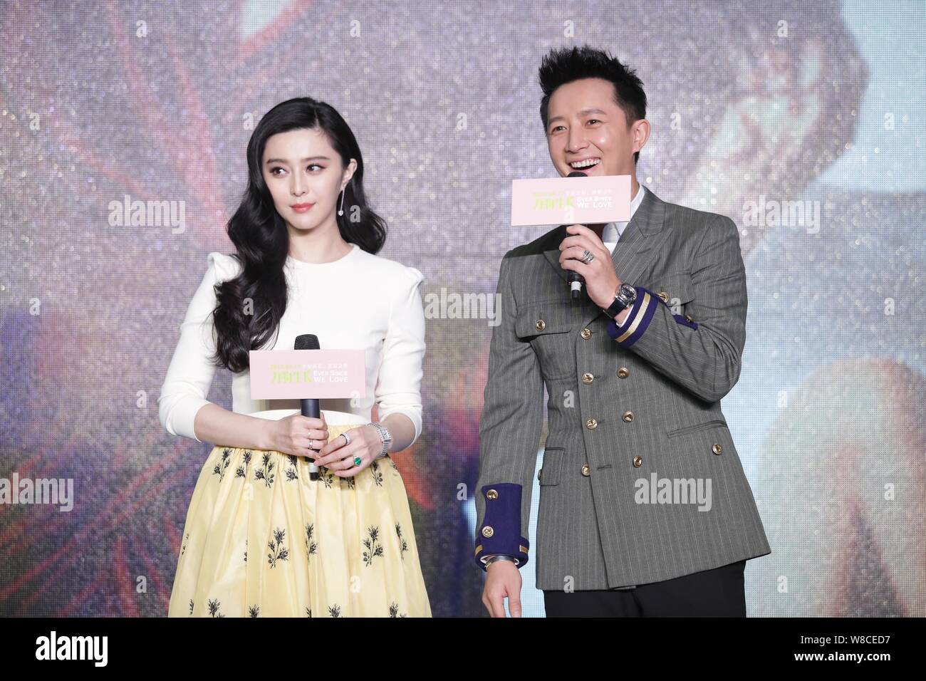 Chinese actress Fan Bingbing, left, and actor Han Geng attend a ...