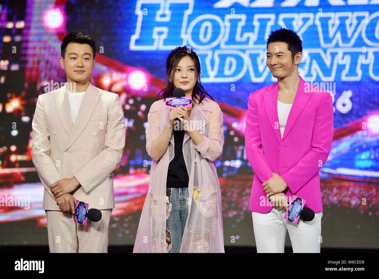 (From left) Chinese actor Tong Dawei, actress Vicki Zhao Wei and actor ...