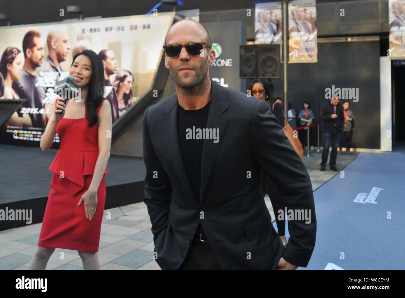 English actor Jason Statham arrives for a premiere event for his movie ...