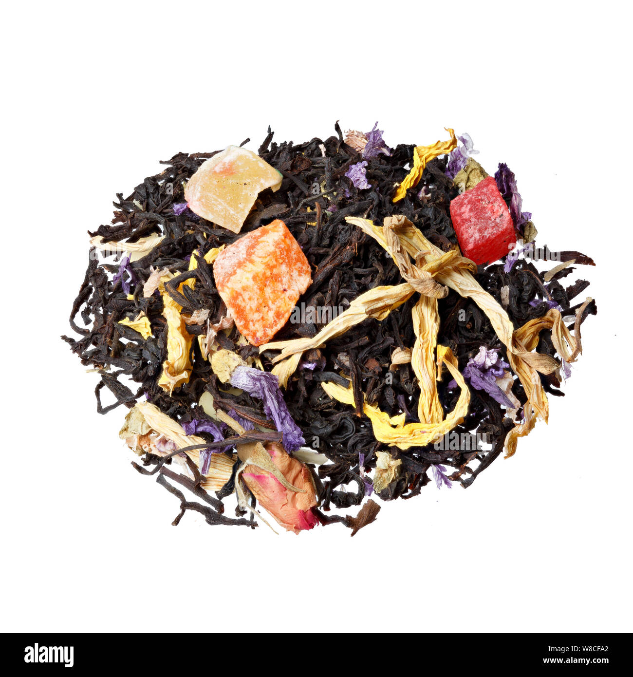 Mixed black and green tea with dry rosehip berries, calendula ...