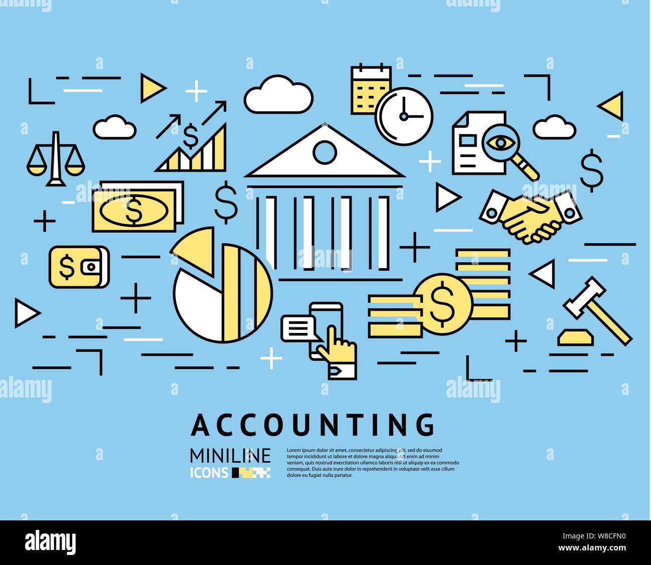 Calculate the workplace Stock Vector Images - Alamy