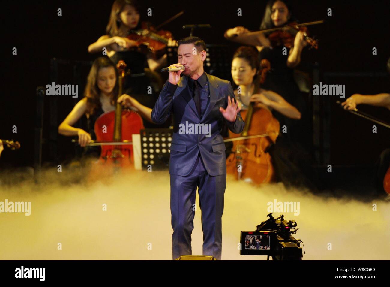 Hong Kong singer Jacky Cheung performs during the 10th KKBOX Digital ...