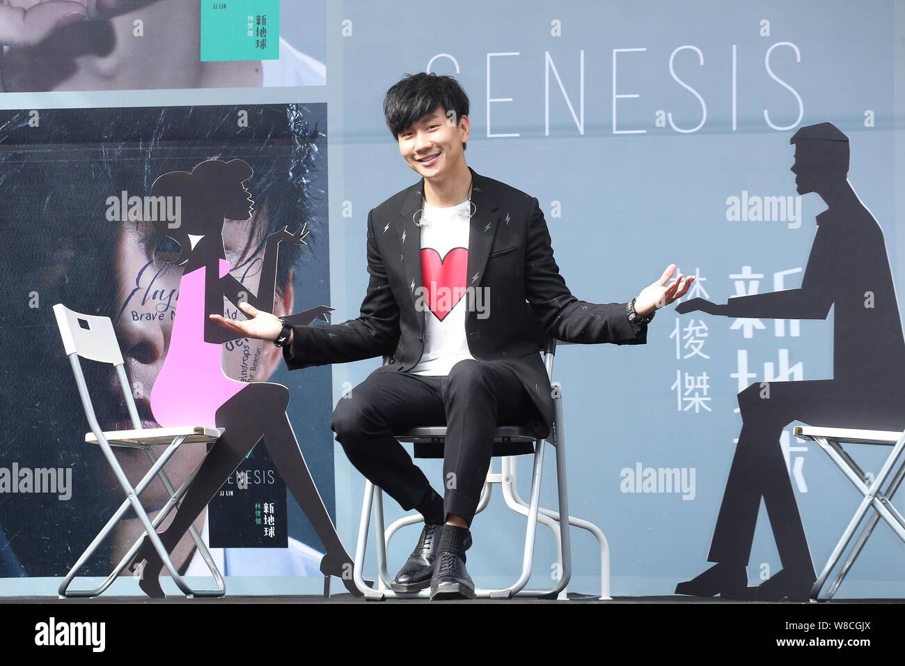 Singaporean singer JJ Lin poses at a promotional event for his new ...