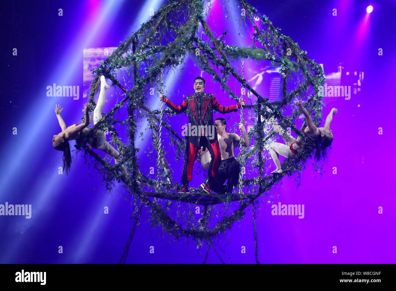 Taiwanese singer Wilber Pan performs at his concert in Taipei, Taiwan ...