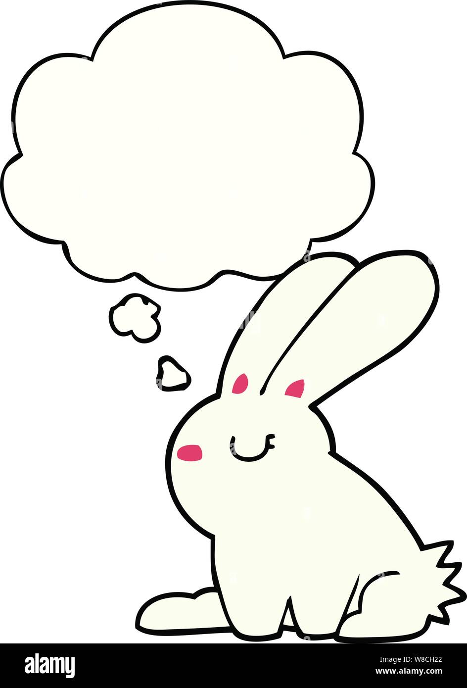 Rabbit thinking Stock Vector Images - Alamy