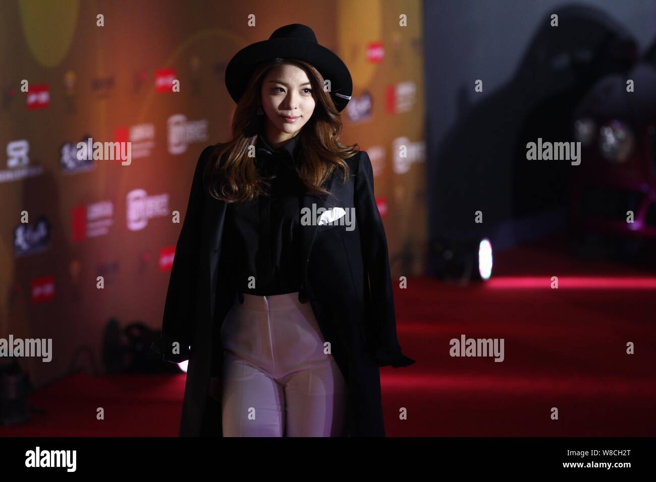 South Korean singer Amy Lee (Ailee) poses on the red carpet as she ...